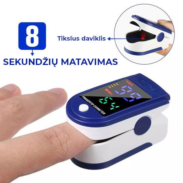 Pulsoksimetras – Deguonies lygiui ir pulsui matuoti - Stipru.lt